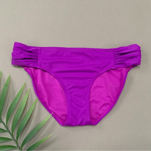 Athleta Swim Athleta Purple Shirred Bikini Bottom S Poshmark